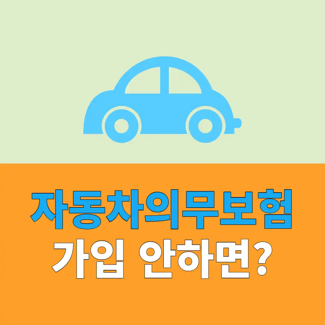 자동차 의무 보험 가입 안하면 당신을 위한 정보꾸러미